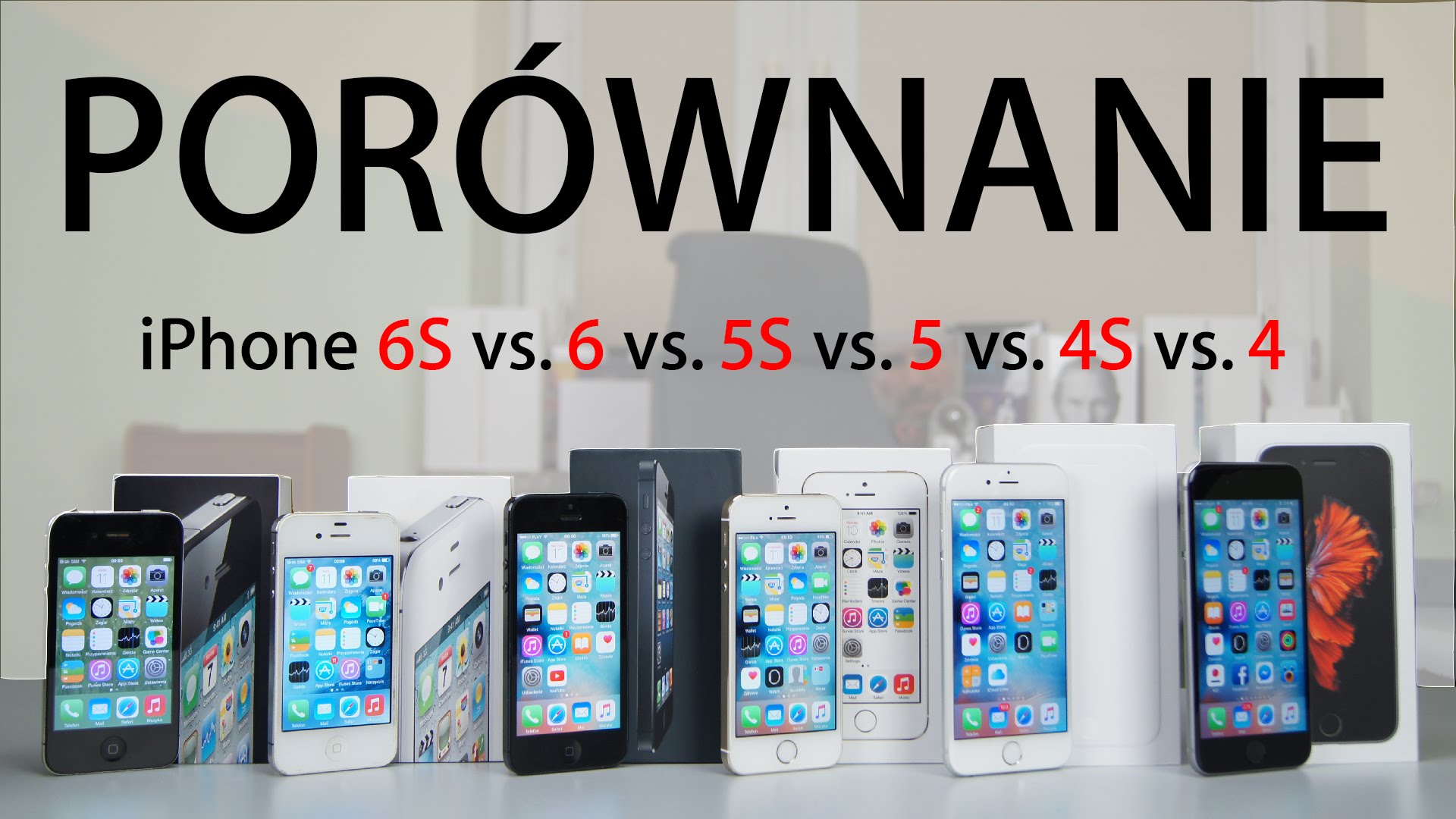 iPhone 6S vs iPhone 6, 5S, 5, 4S, 4 - Porównanie - Speed Test PL ...