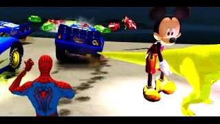 Spider Man Mickey Mouse Hulk vs Colors Cars Colors DINOSAURS & Nursery ...