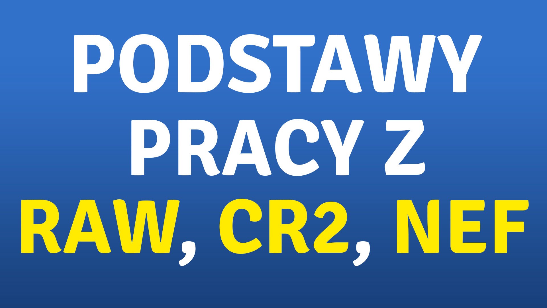 RAW, CR2, NEF - otwieranie, edycja, konwertowanie do JPG - wideo w cda.pl