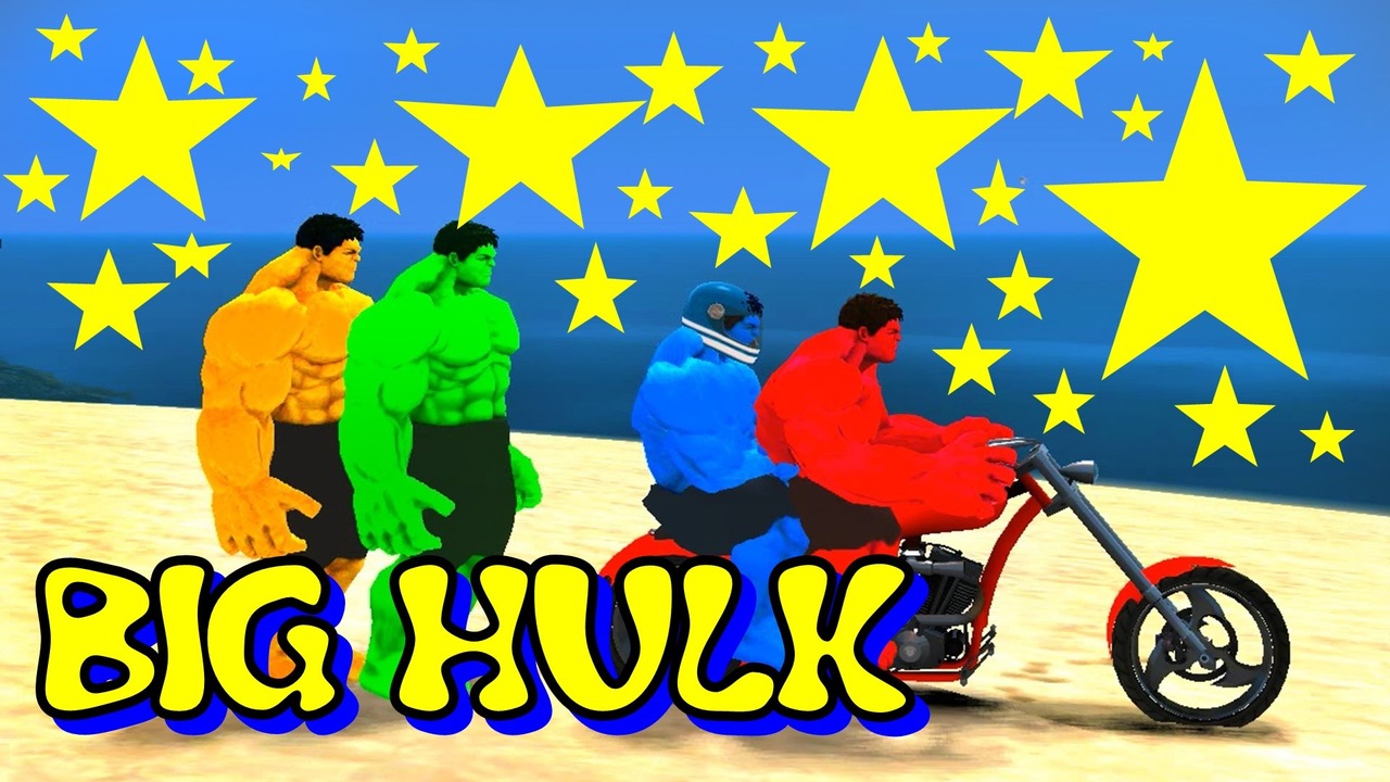 Big Hulk BROTHERS Colors & Motorbike Party Song Nursery Rhymes FOR KIDS ...