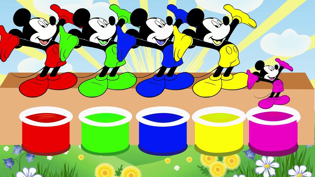 Learn Colors with MICKEY MOUSE by JustBaby Nursery Rhymes #8 - CDA