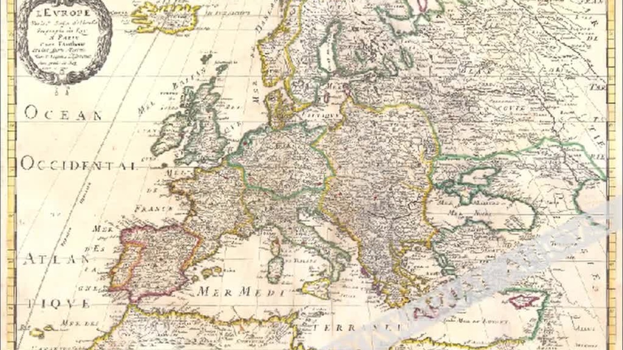 Mapa LEurope (1650-1659) dzieło Nicolasa Sansona - CDA