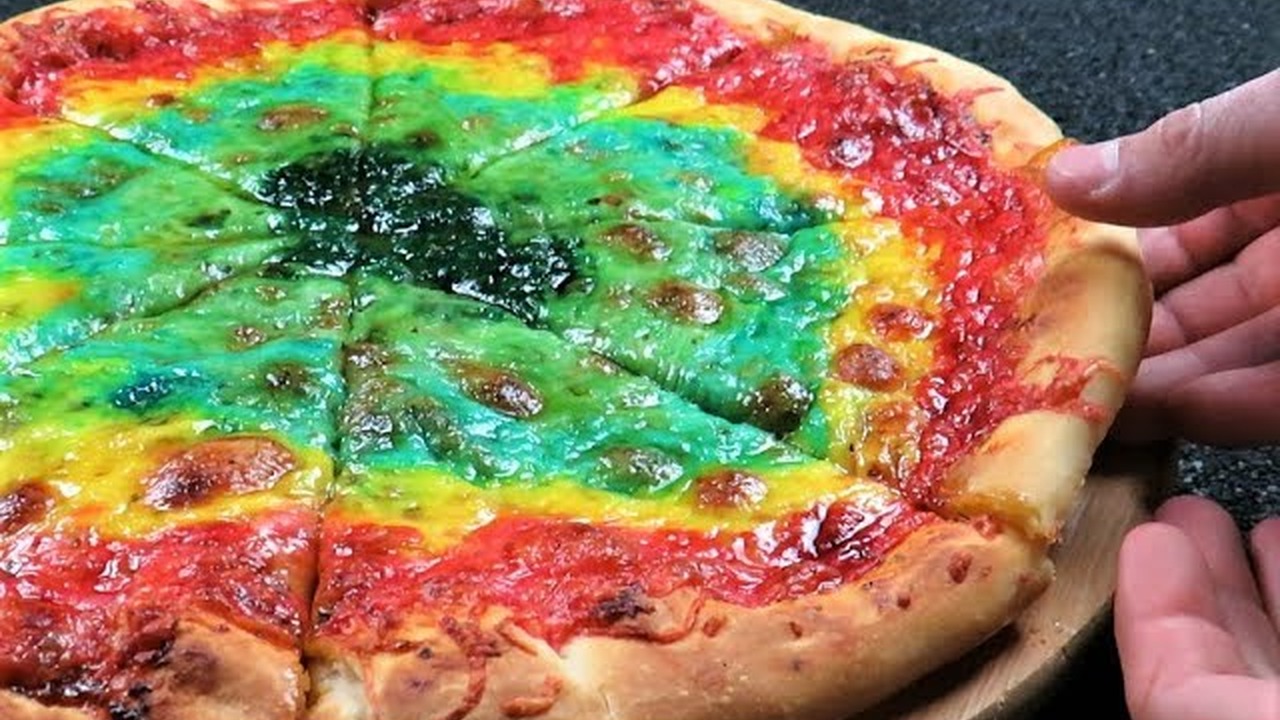 Vegetarian Rainbow PIZZA I how to make - CDA