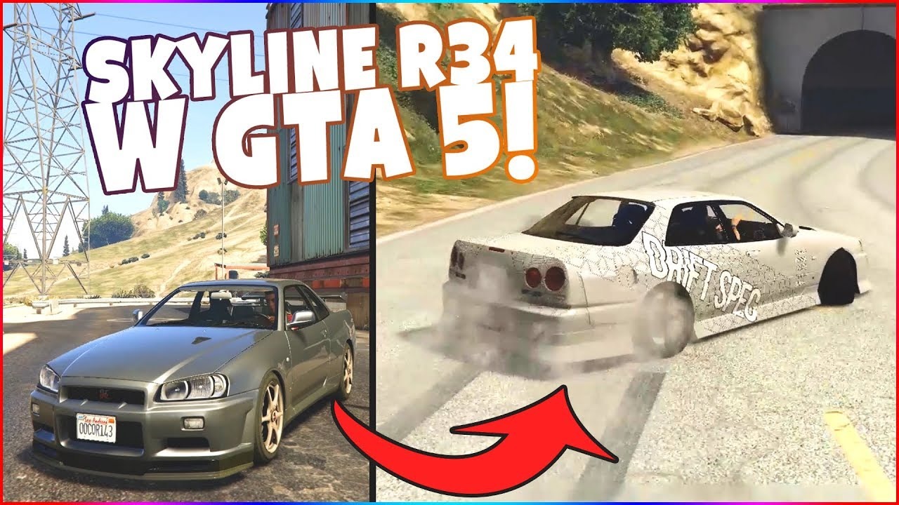 SKYLINE R34 TOTALNY TUNING W FIVEM I DRIFT! - CDA