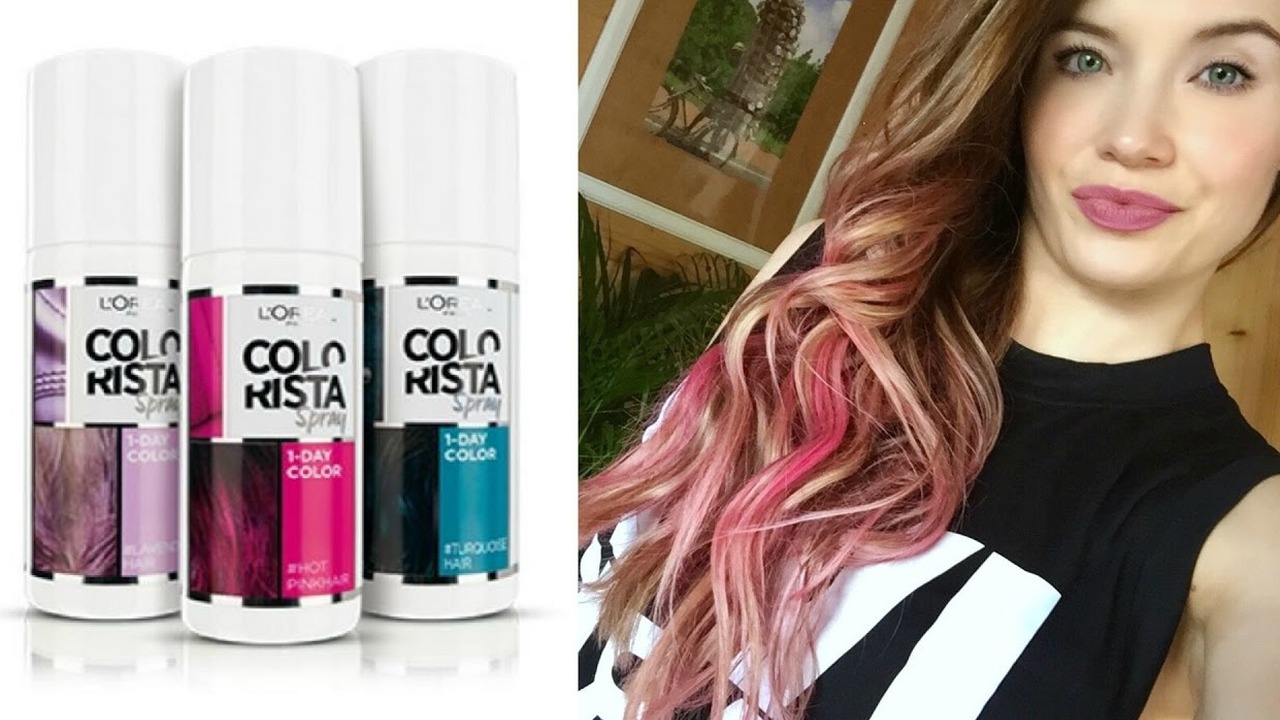 Kolorowe włosy na jeden dzień? | LOreal Colorista SPRAY | Różowy i ...