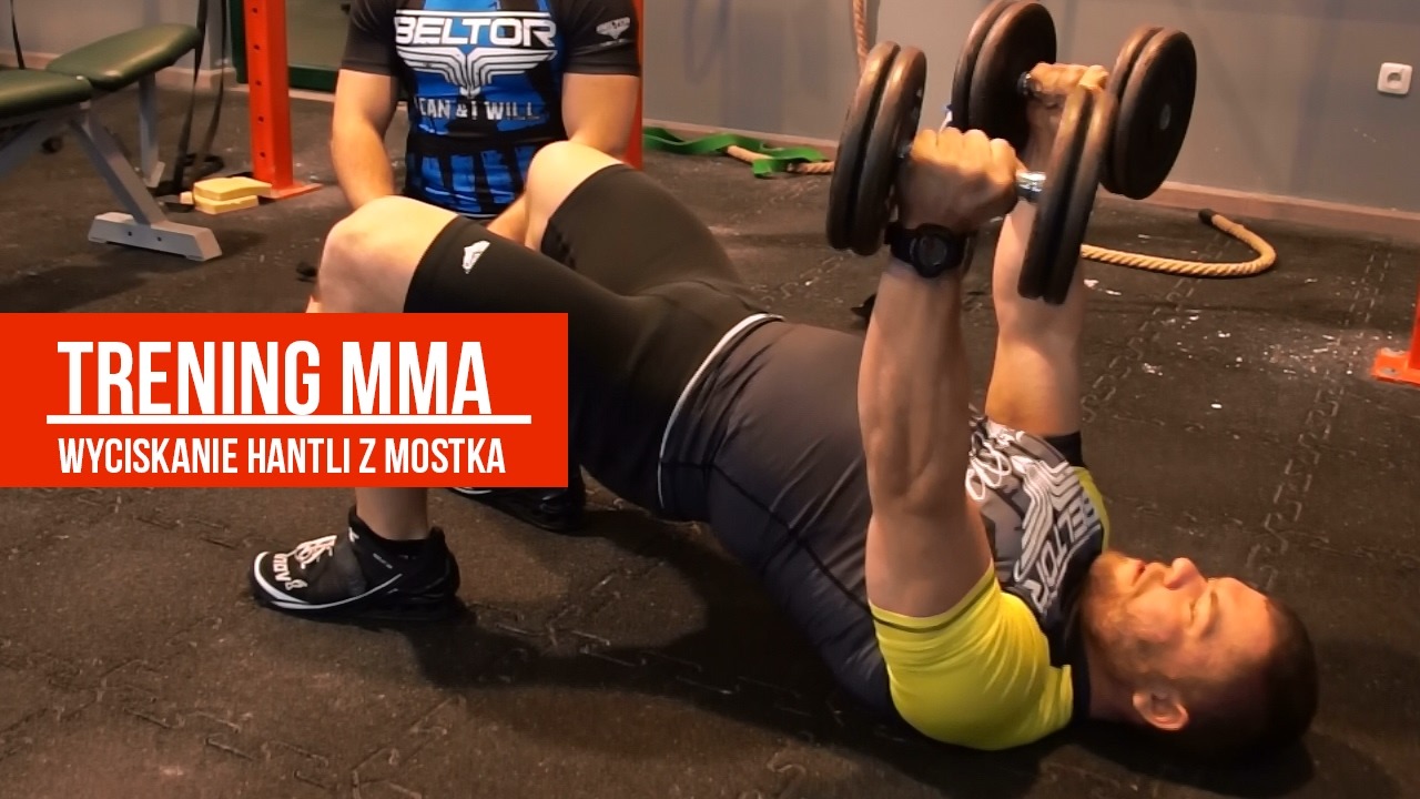 Trening MMA - Wyciskanie hantli z mostka - CDA